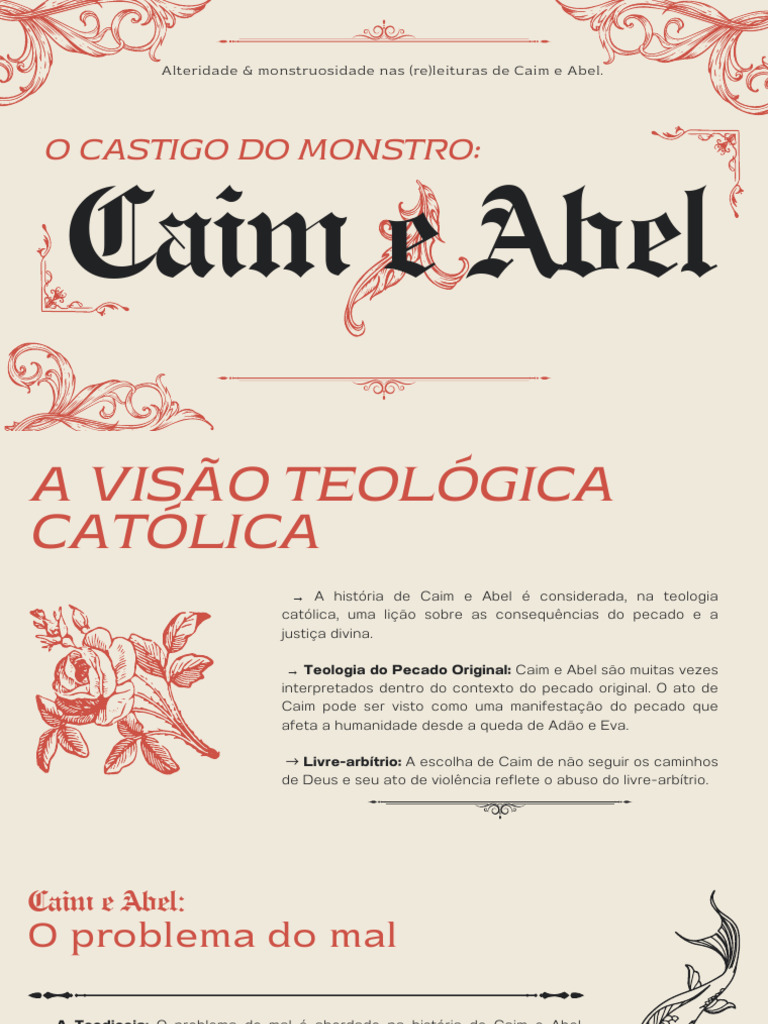 Caim e Abel - Alteridade e Monstruosidade | PDF | Caim e Abel | Pecado