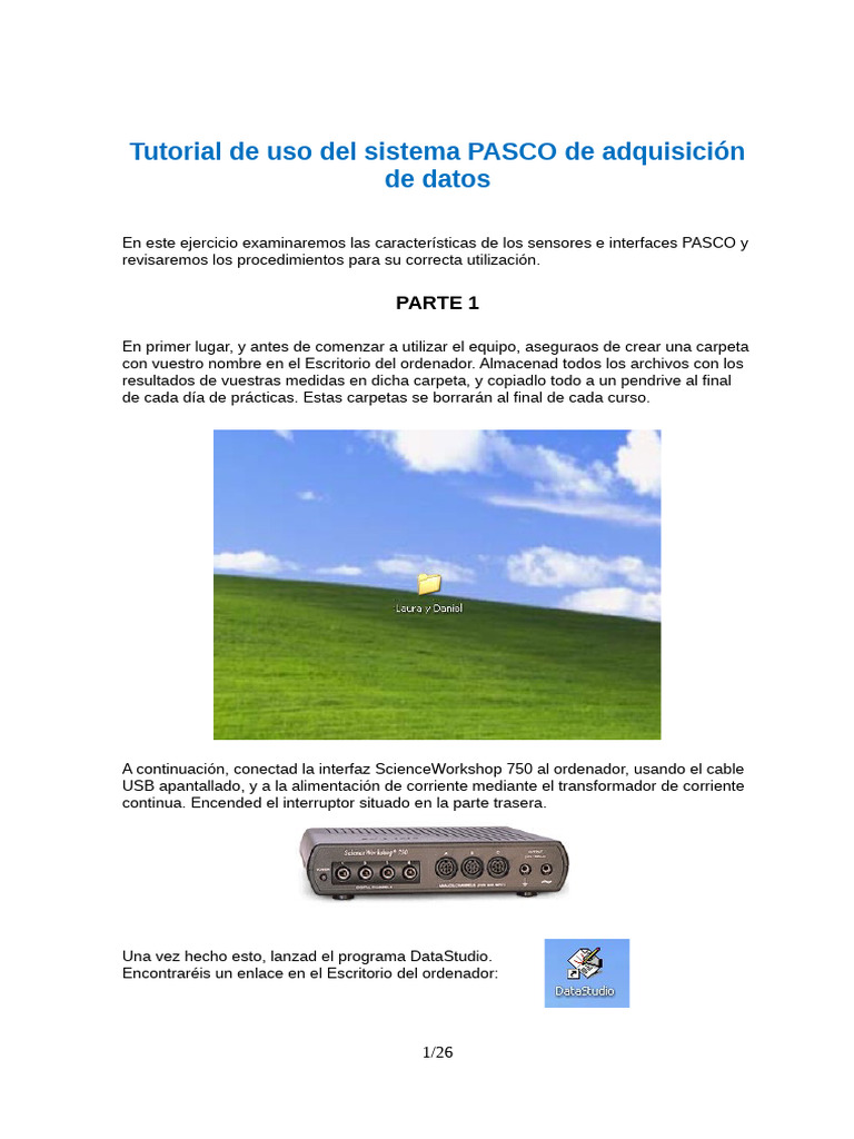 PASCO Tutorial A3 | PDF | Sensor | Frecuencia