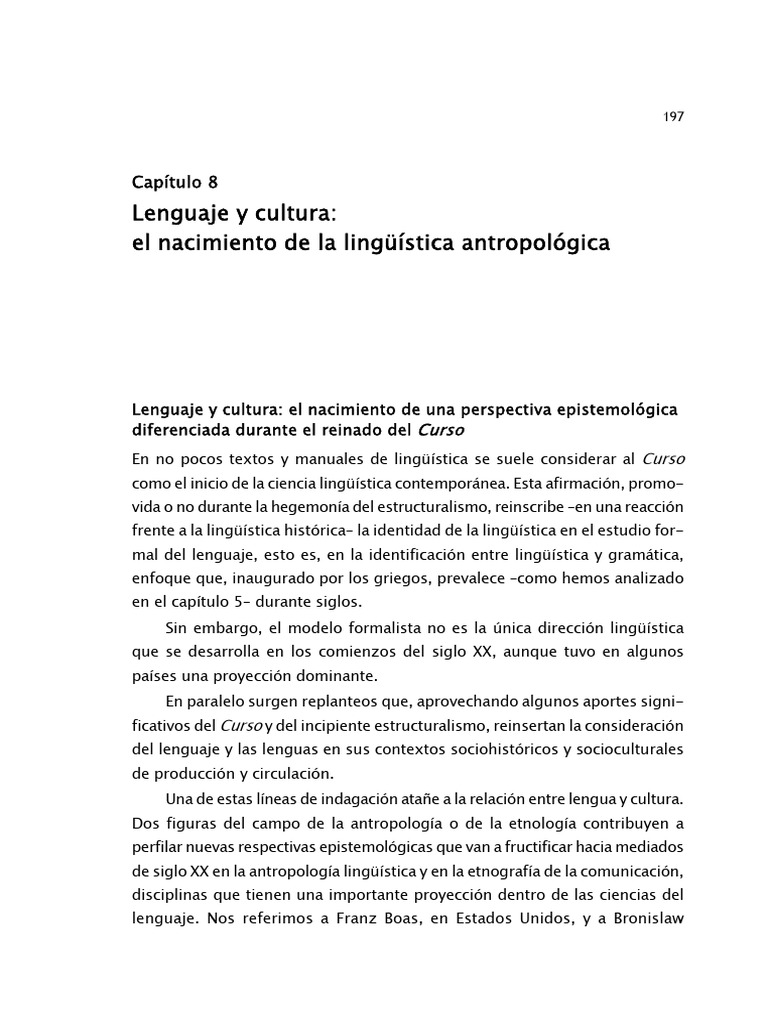 Antropolog A Ling Stica | PDF | Lingüística | Antropología