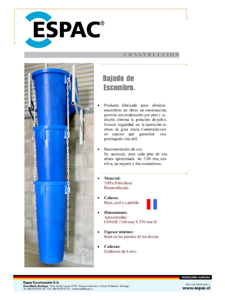 Ficha Bajada de Escombro Espac 2 | PDF