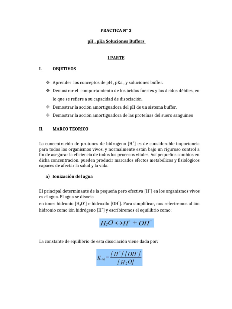 Práctica N°3 PH y Soluciones Amortiguadoras | PDF | Solución tampón | Ácido