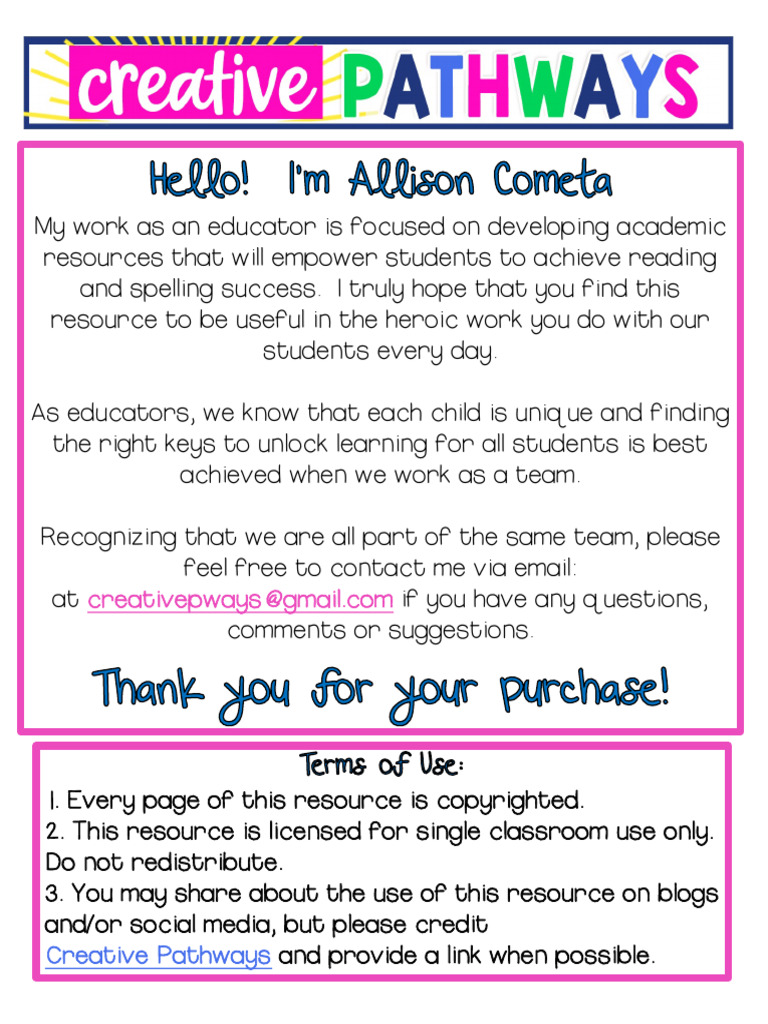 Creative Pathways | PDF | Otter | Phonics