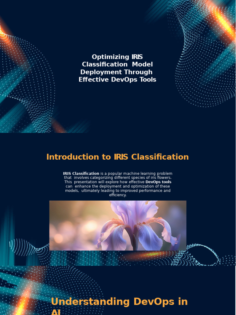 Slidesgo Optimizing Iris Classification Model Deployment Through Effective Devops Tools ...