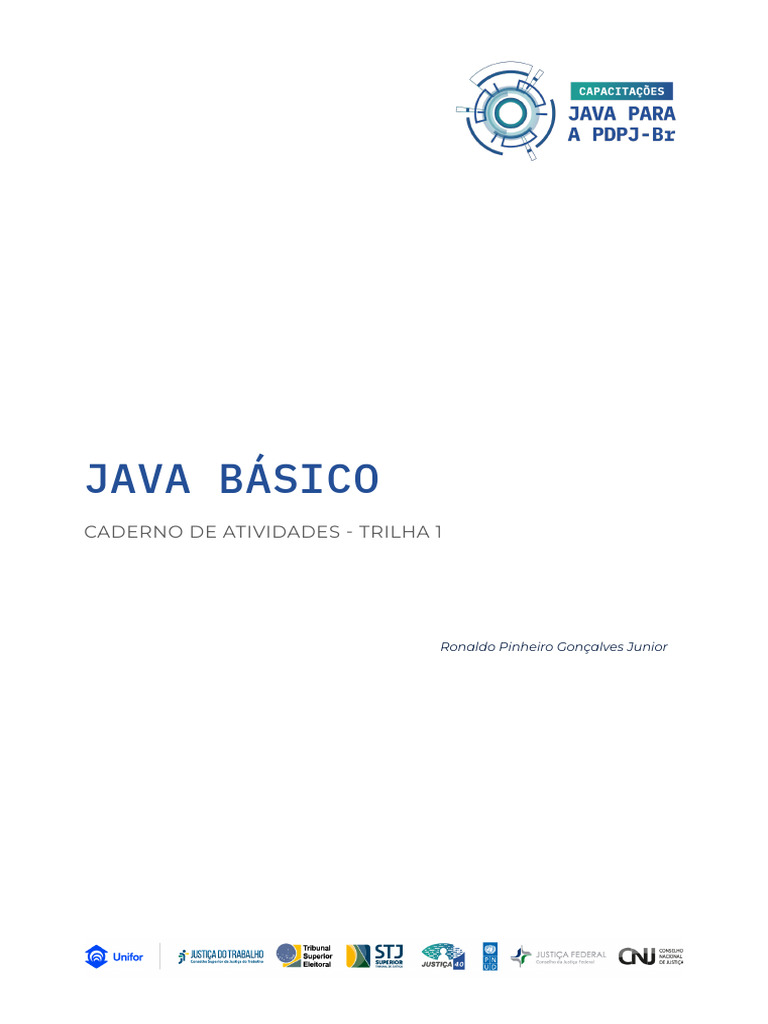 Java Básico - Caderno 1 | PDF | Java (linguagem de programação) | Programas