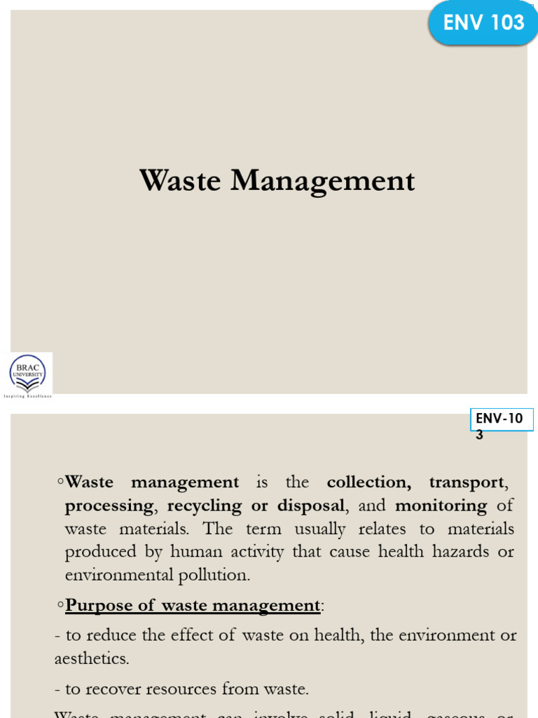 Waste Management | PDF | Waste Management | Waste