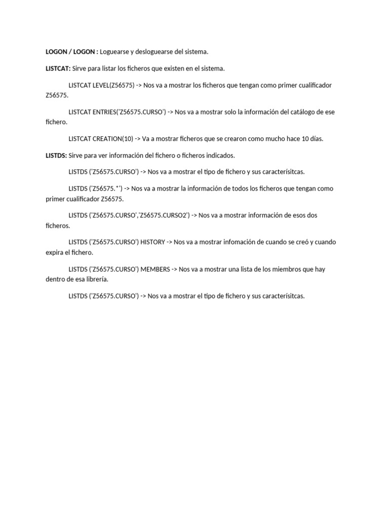 2 - Comandos de TSO | PDF