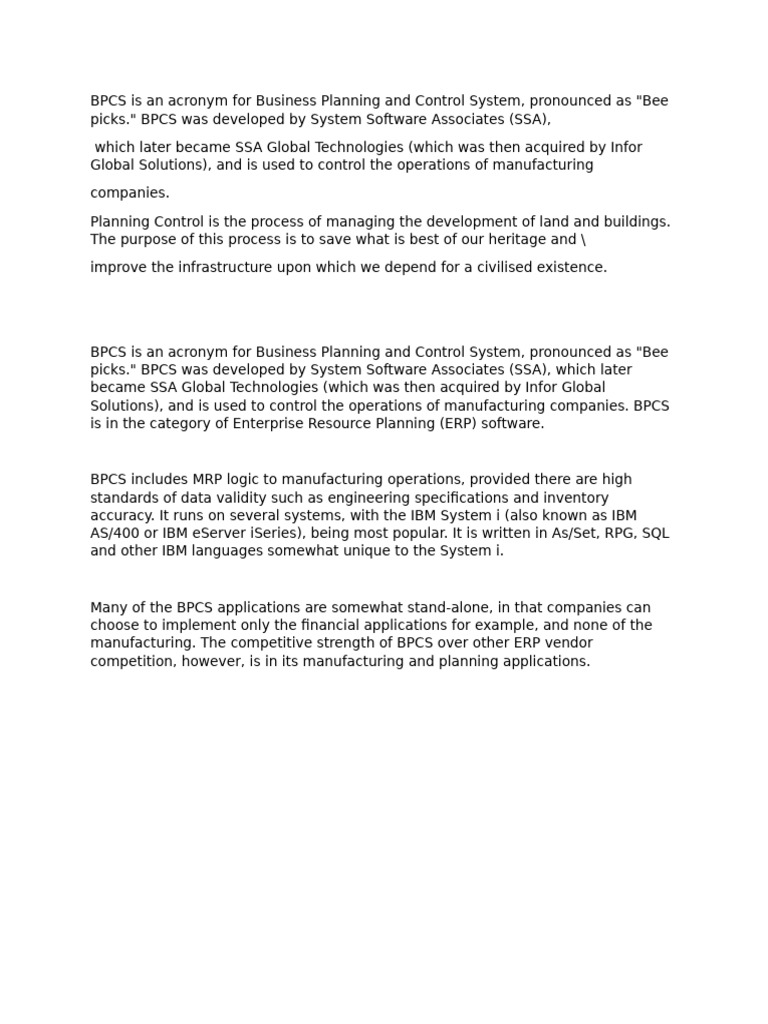 BPCS | PDF