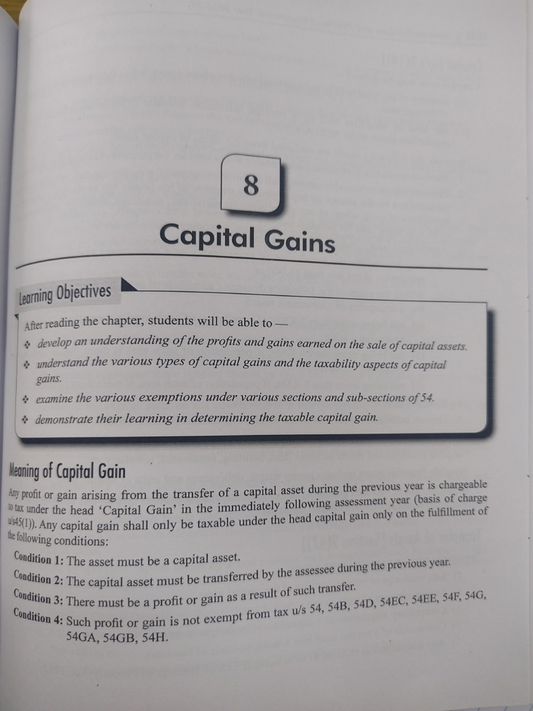 IT UNIT 3 Capital Gains | PDF