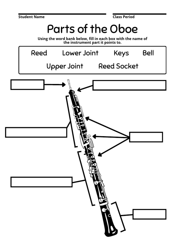 Oboe Labeling Sheet | PDF | Language Arts & Discipline