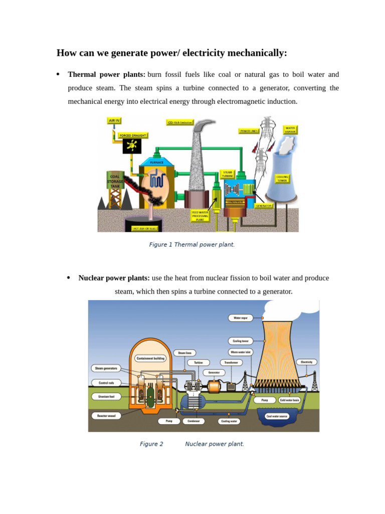 نسخة how is electricity made mechanically (task1) | PDF | Power Station ...