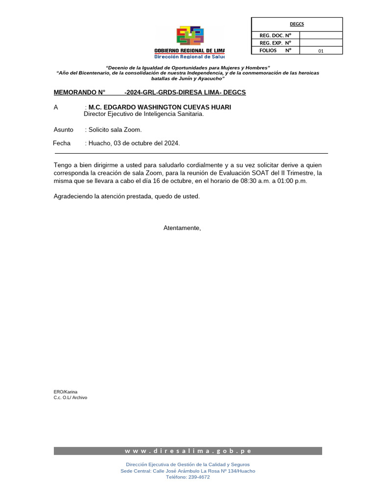 Memos 2024 Degcs | PDF