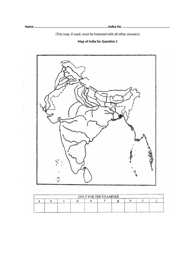 Outline Map of India | PDF