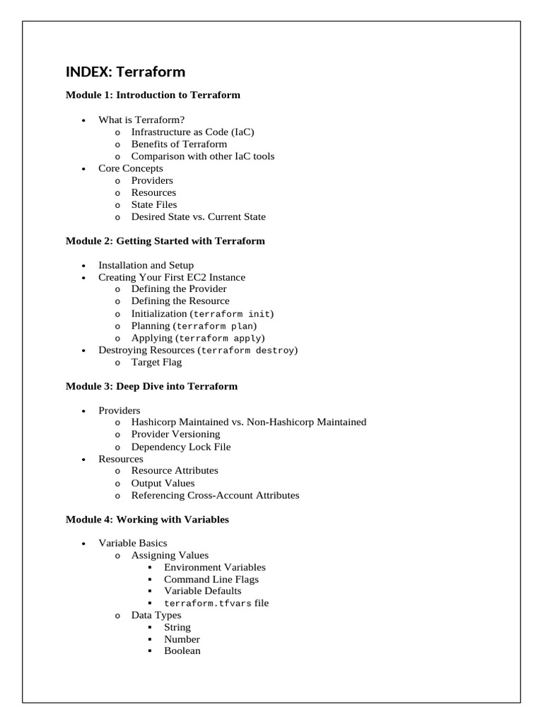 Terraform - Betailing With Inductiory | PDF | Computer Programming ...