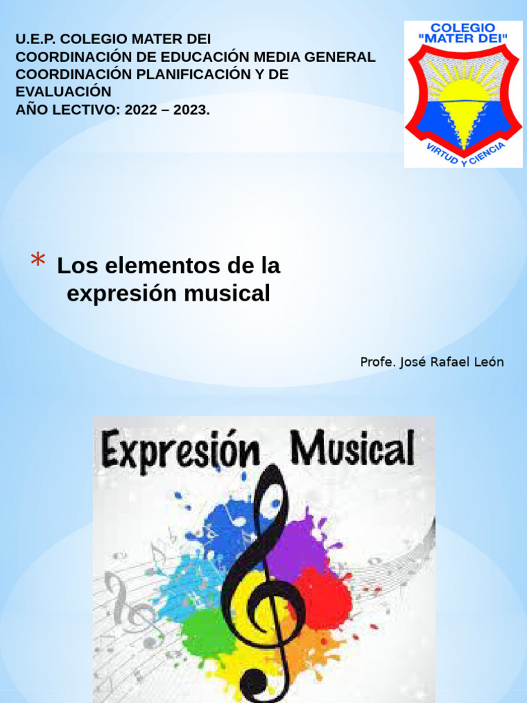 Elementos Clave de la Expresión Musical | PDF | Sonido | Ritmo