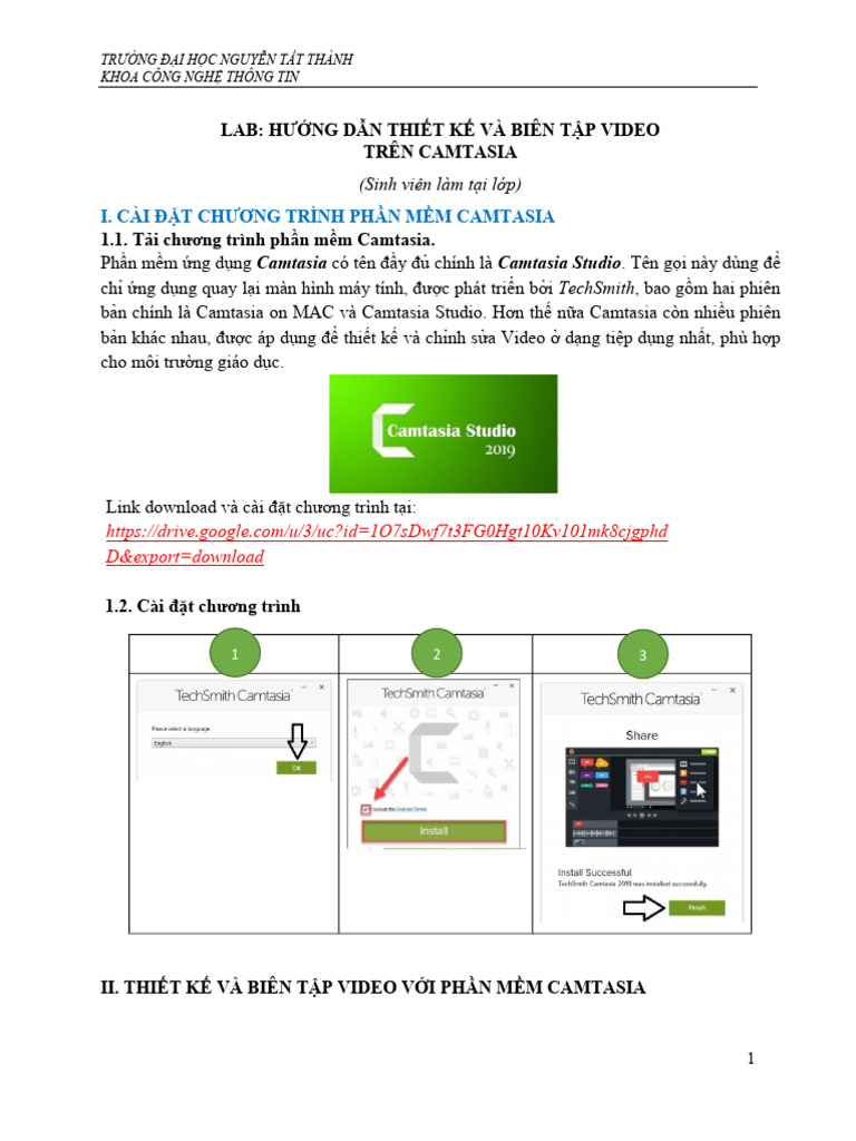 LAB Hướng dẫn biên tập video trên Camtasia | PDF