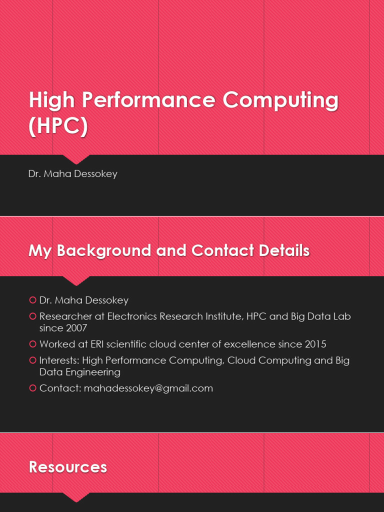 High Performance Computing (HPC) Lec1 | PDF | Parallel Computing | Supercomputer