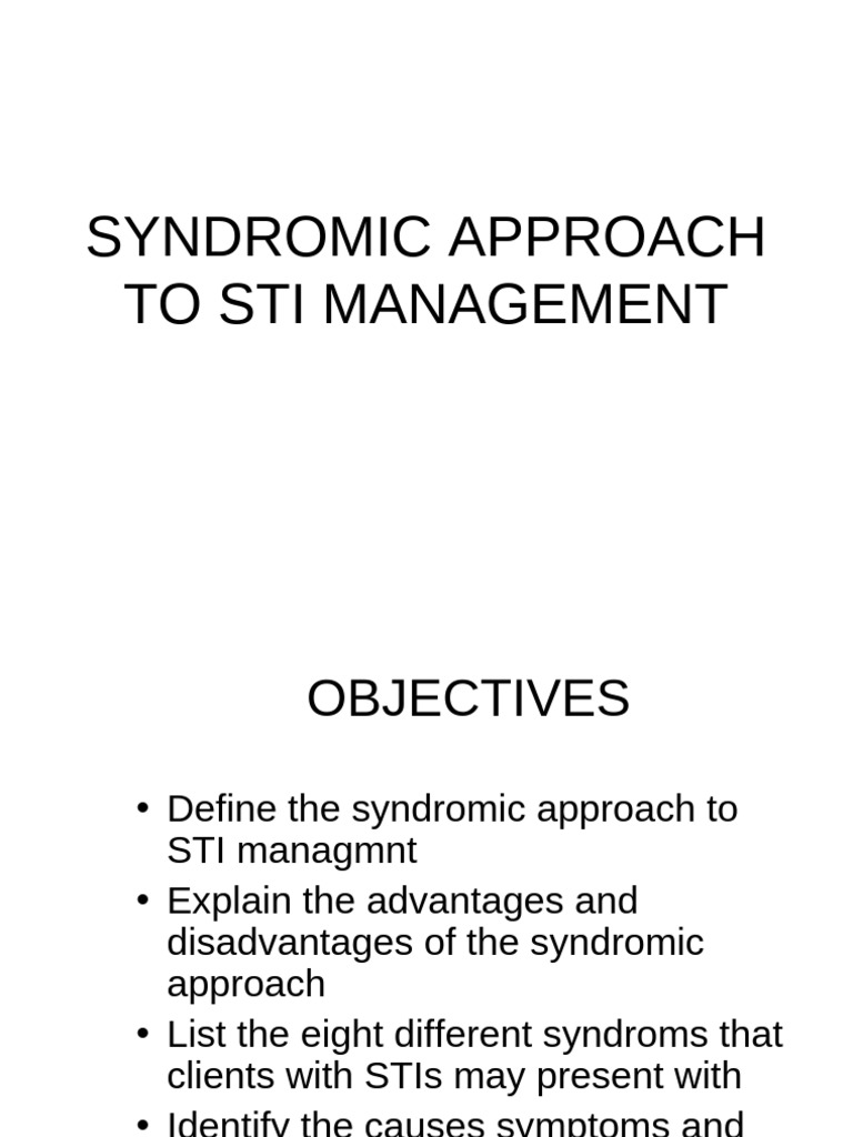 Syndromic Approach To Sti Management | PDF | Self-Improvement | Science ...
