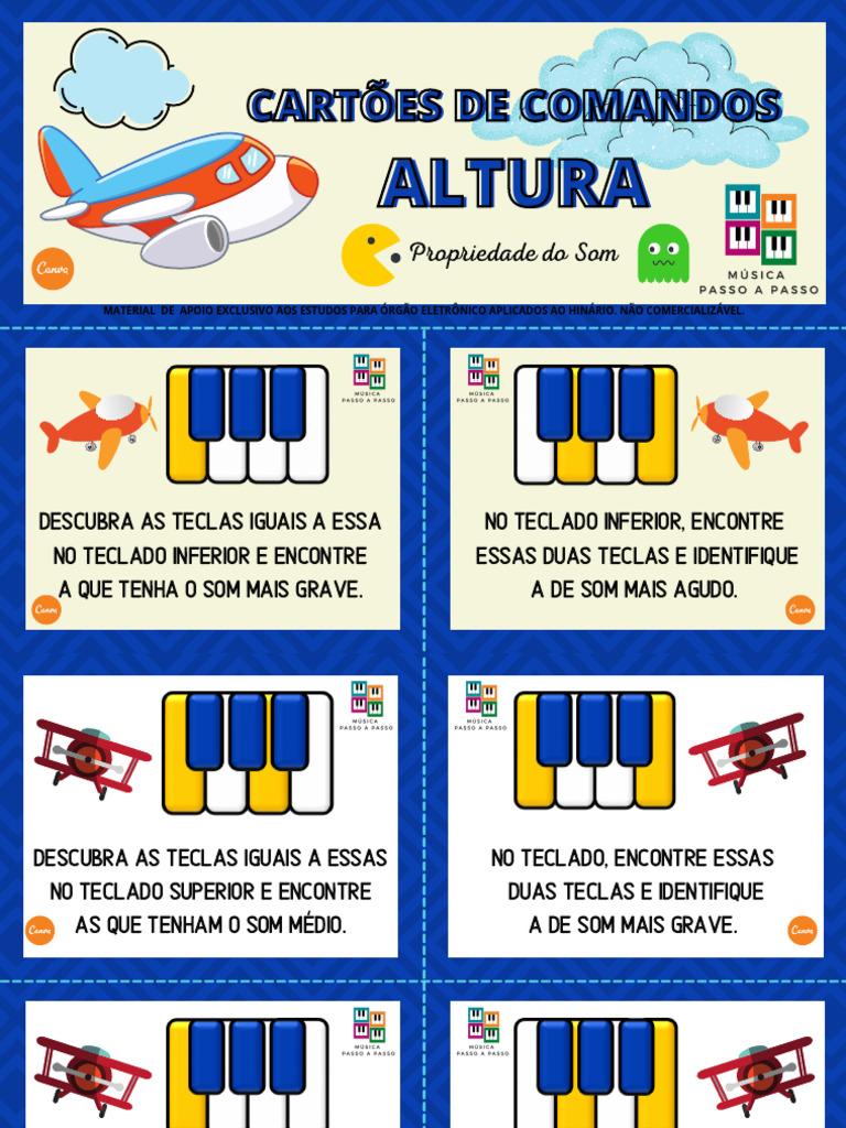 O Som e Suas Propriedades - Cartões de Comandos Sobre Altura | PDF