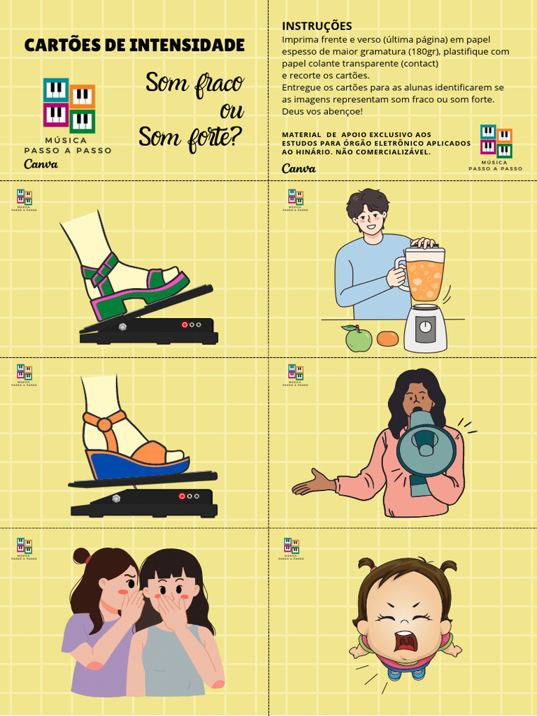O Som e Suas Propriedades - Cartões Sobre Intensidade | PDF