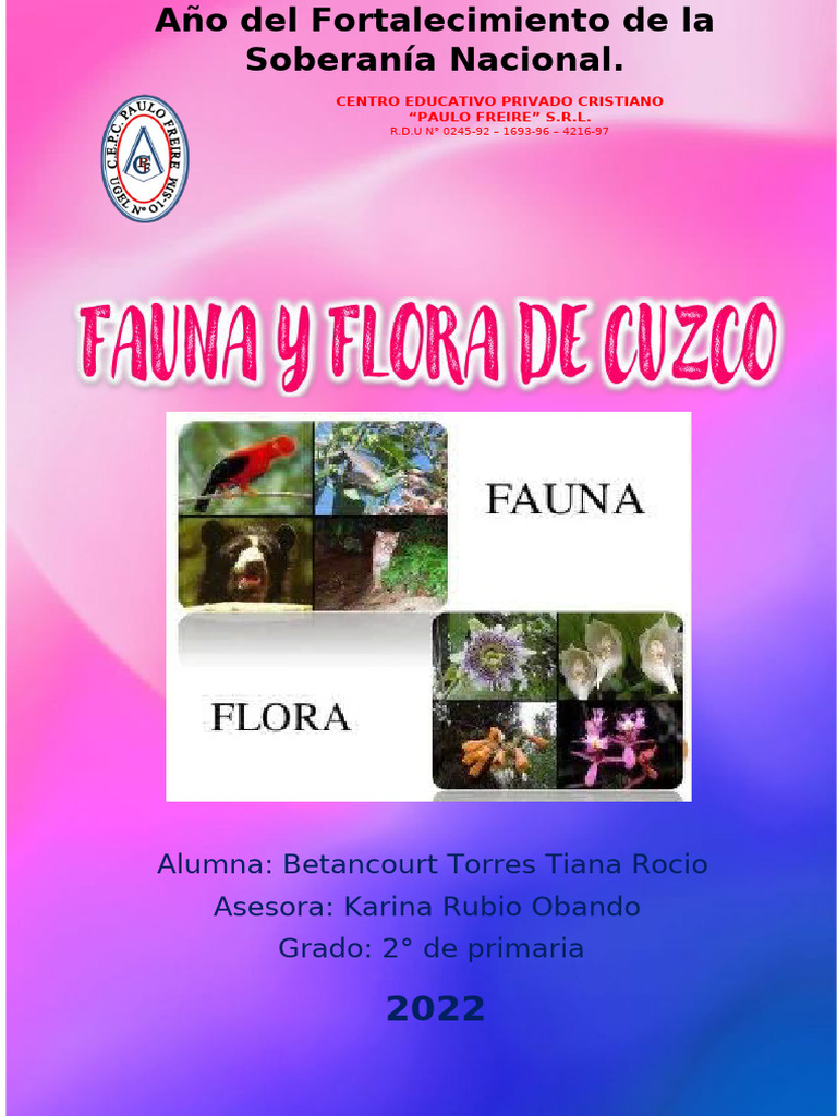 Flora y Fauna del Cusco | PDF | Imperio Inca | Osos