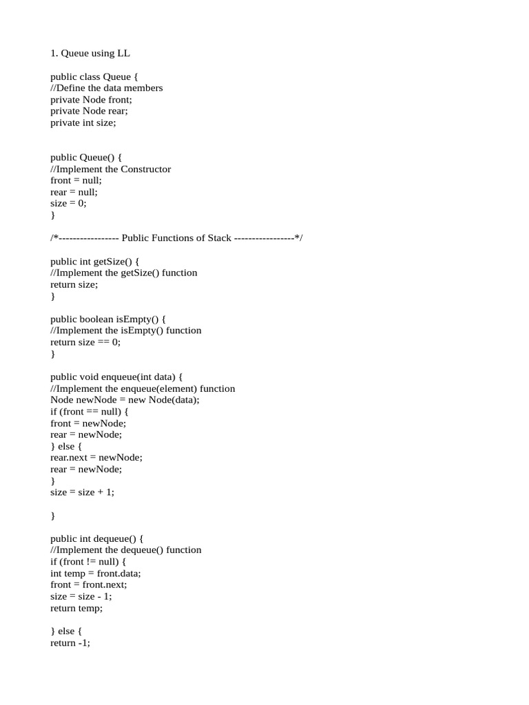 Lecture 23 | PDF | Queue (Abstract Data Type) | Formal Methods