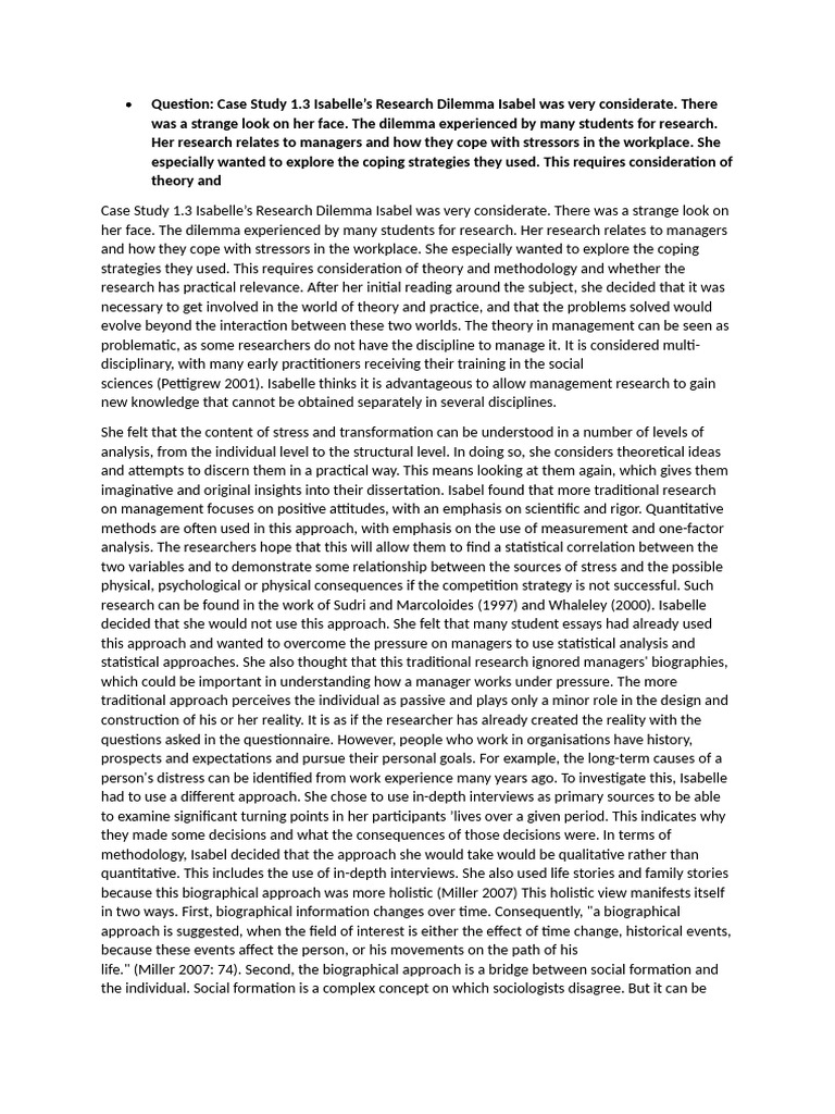 Case Study Lec1 Question | PDF | Quantitative Research | Methodology