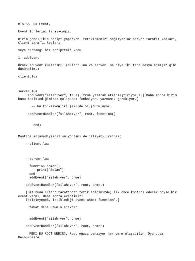 10 - MTA-SA Lua Event Hakknda | PDF
