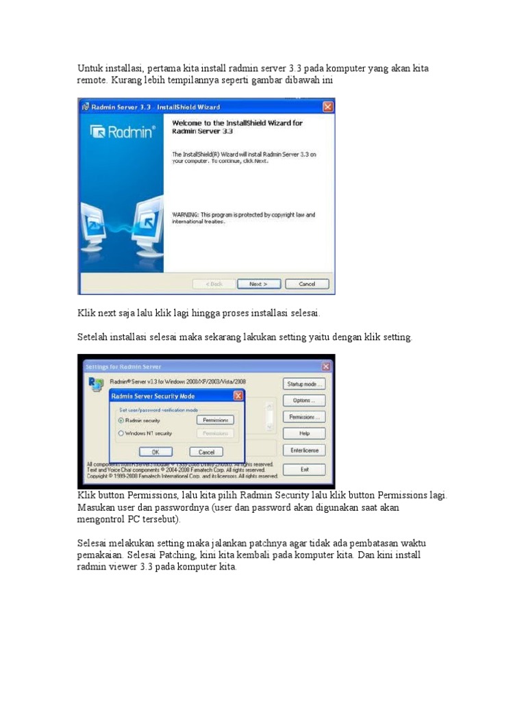 Cara Menggunakan Radmin | PDF