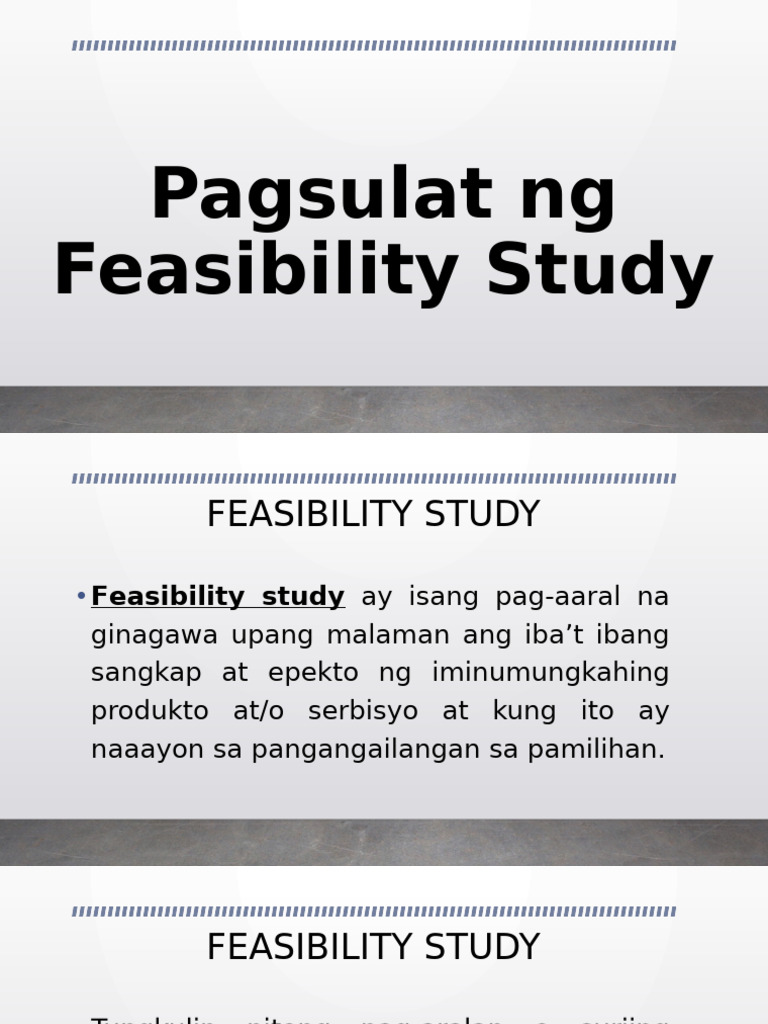 Pagsulat ng Feasibility Study 1 | PDF Pagsulat ng Feasibility Study 1 | PDF