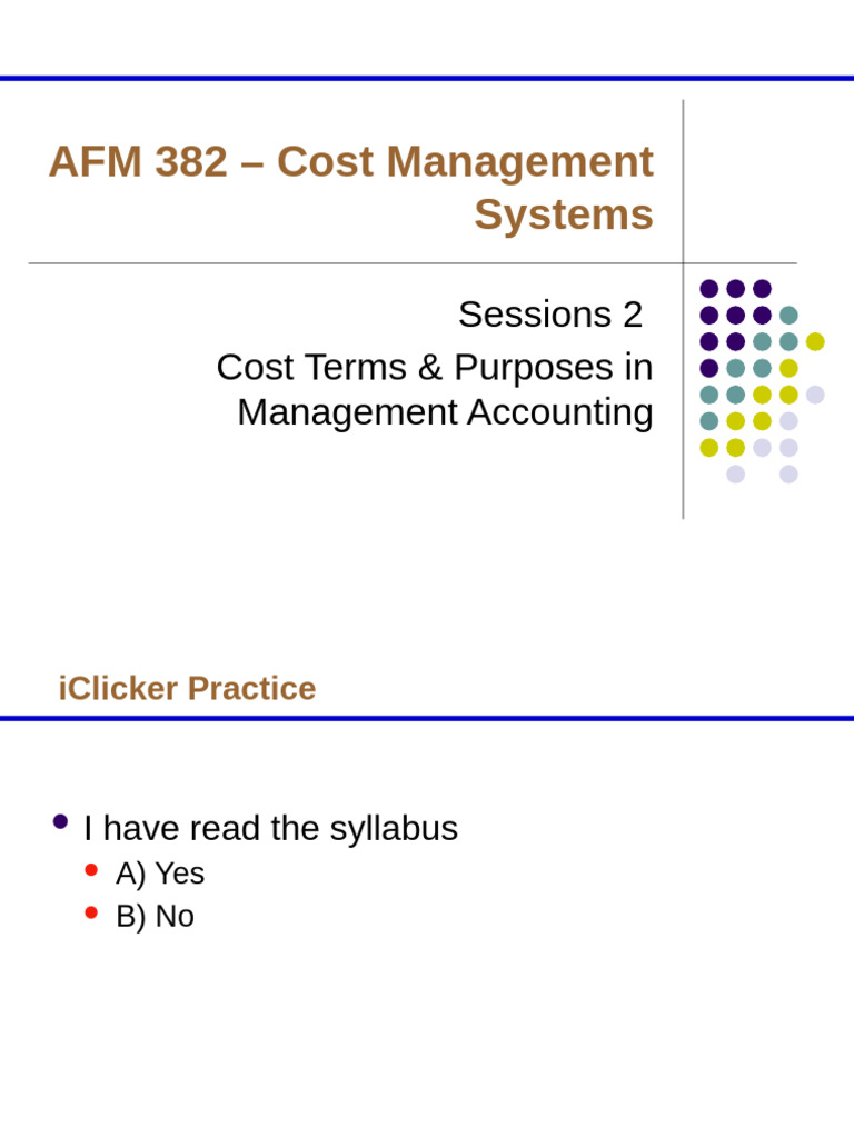 S02 - IntroToCostConcepts-AfterClass | PDF | Cost Of Goods Sold | Cost Accounting