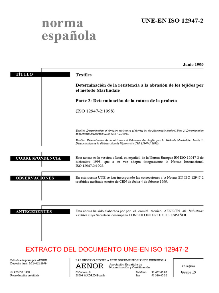 (Ex) Une-En Iso 12947-2 1999 | PDF | Informática | Tecnología