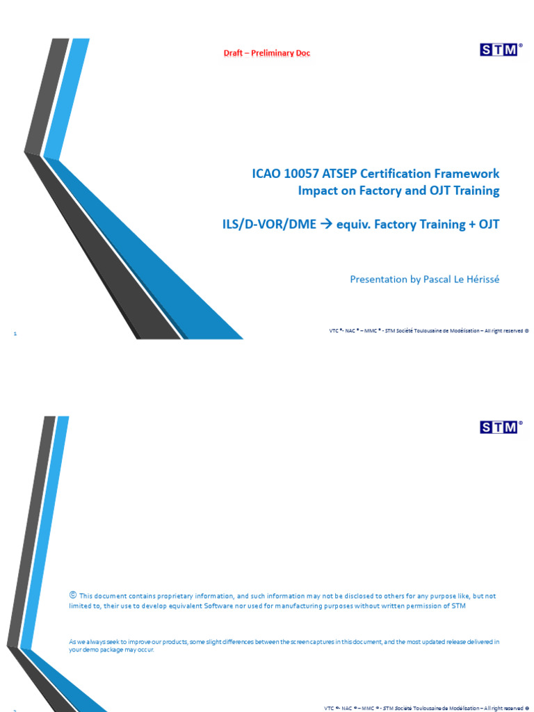 STM - ICAO 10057 ATSEP Certification Framework Impact On Factory and OJT Training | PDF | Computing