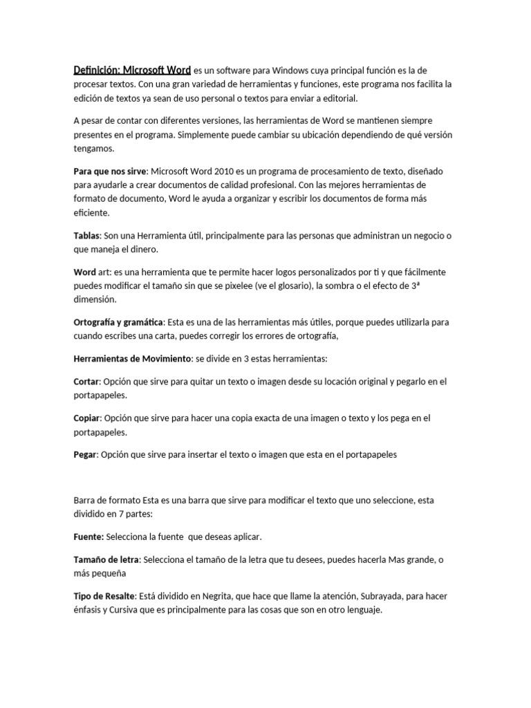 Definición | PDF | Microsoft Word | Programa de computadora