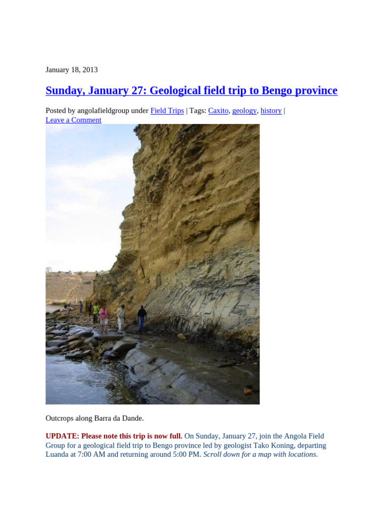 Esxudações de Betume - Libongos | PDF | Angola | Geology