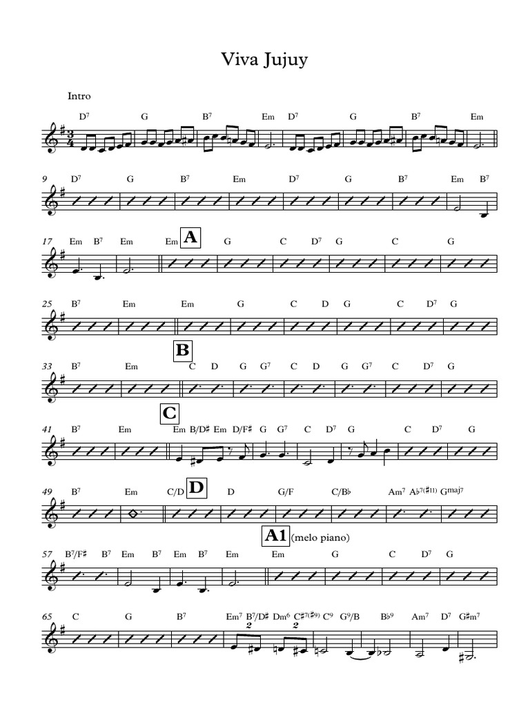 Viva Jujuy - Partitura Completa | PDF