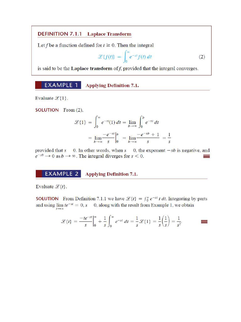 Laplace Transform | PDF