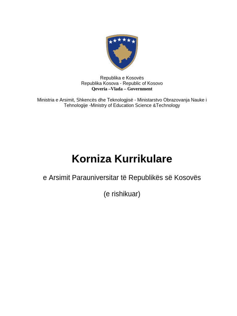 Korniza Kurrikulare 23102016 Finale | PDF