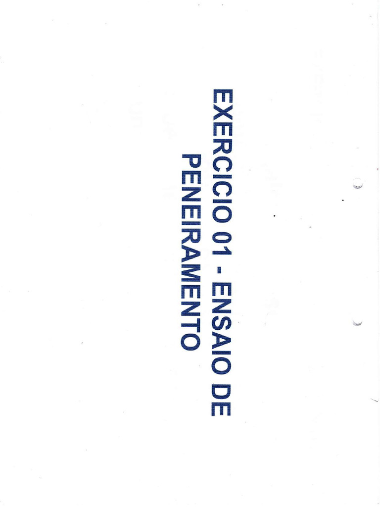 Exercício 01 - Ensaio de Peneiramento | PDF