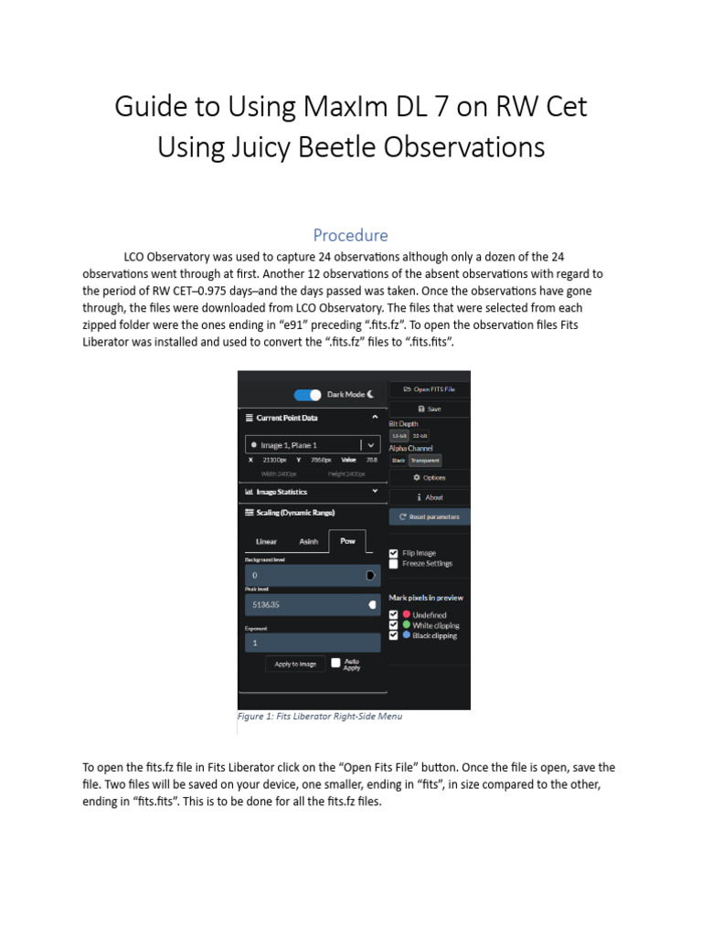 Guide To Using MaxIm DL 7 | PDF