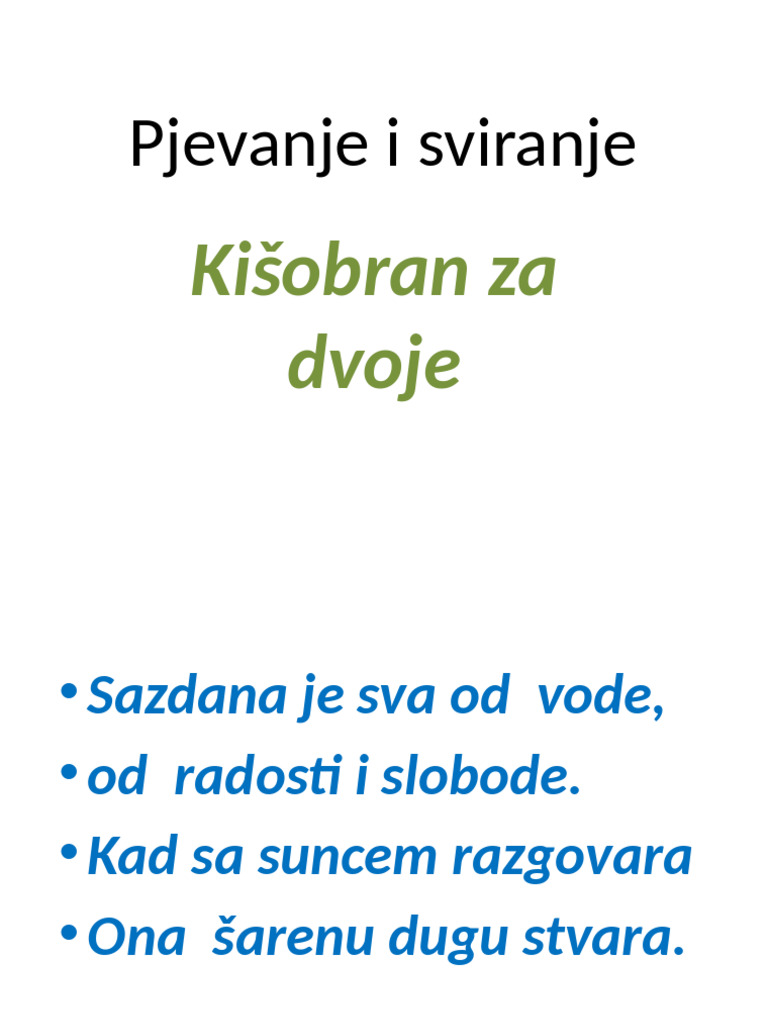Pjevanje I Sviranje | PDF
