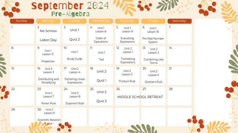 September Lesson Plans | PDF