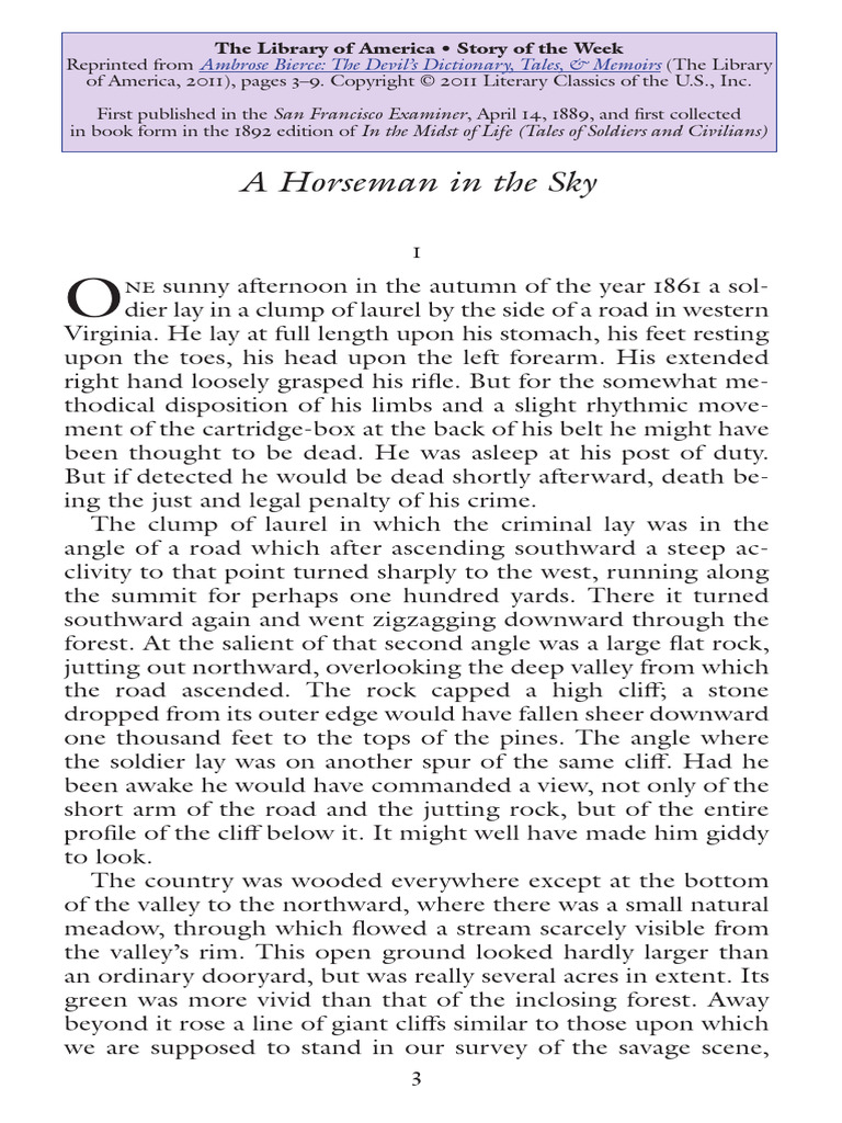 A Horseman in The - Sky | PDF | History | Young Adult