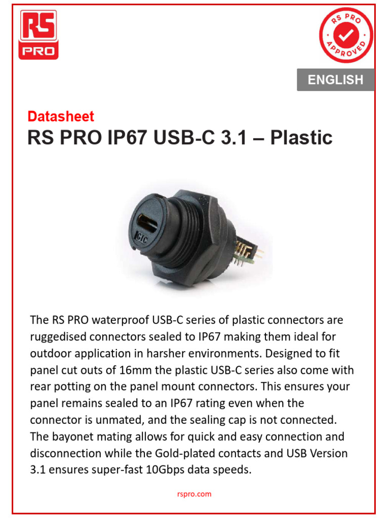 Ip67 Usb C | PDF