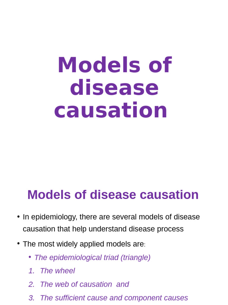 4 Models of Disease Causation | PDF | Epidemiology | Infection