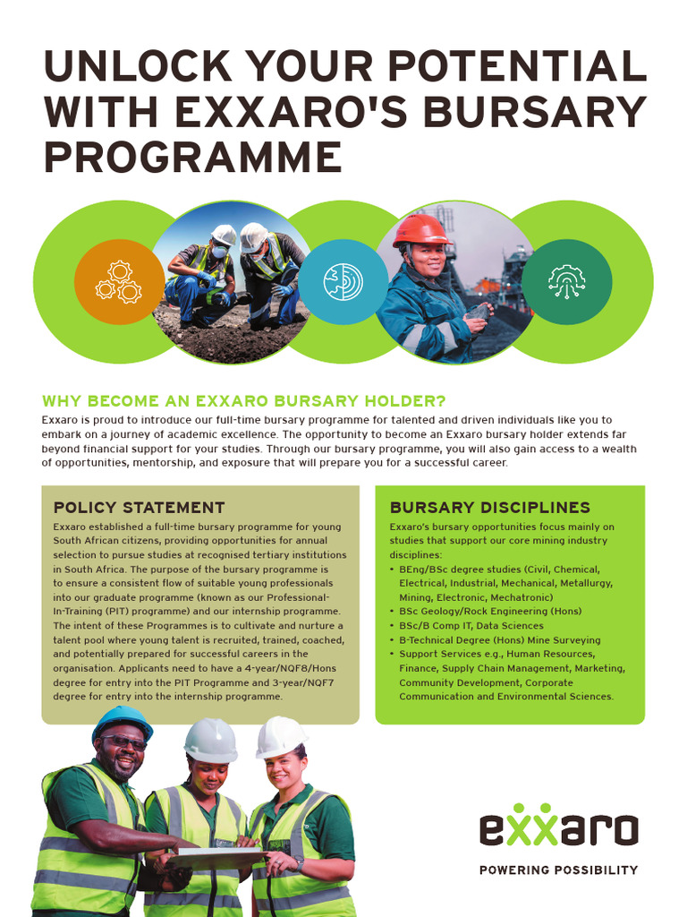 Exxaro Career Fair 2024 Bursary Information | PDF | Business
