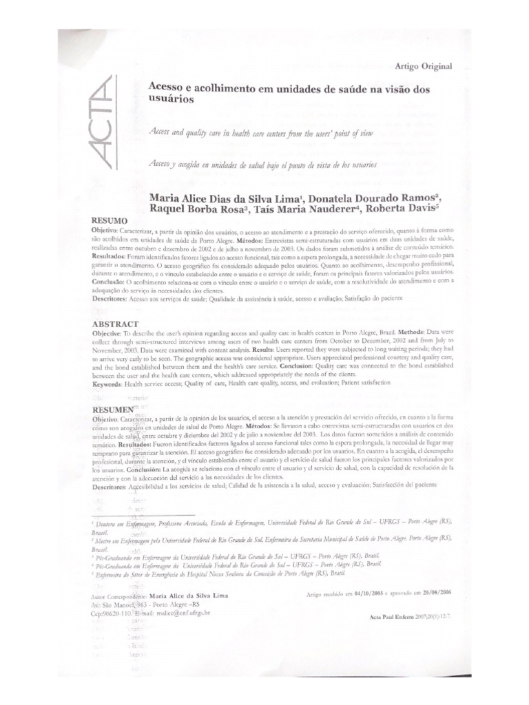 Artigo Original | PDF