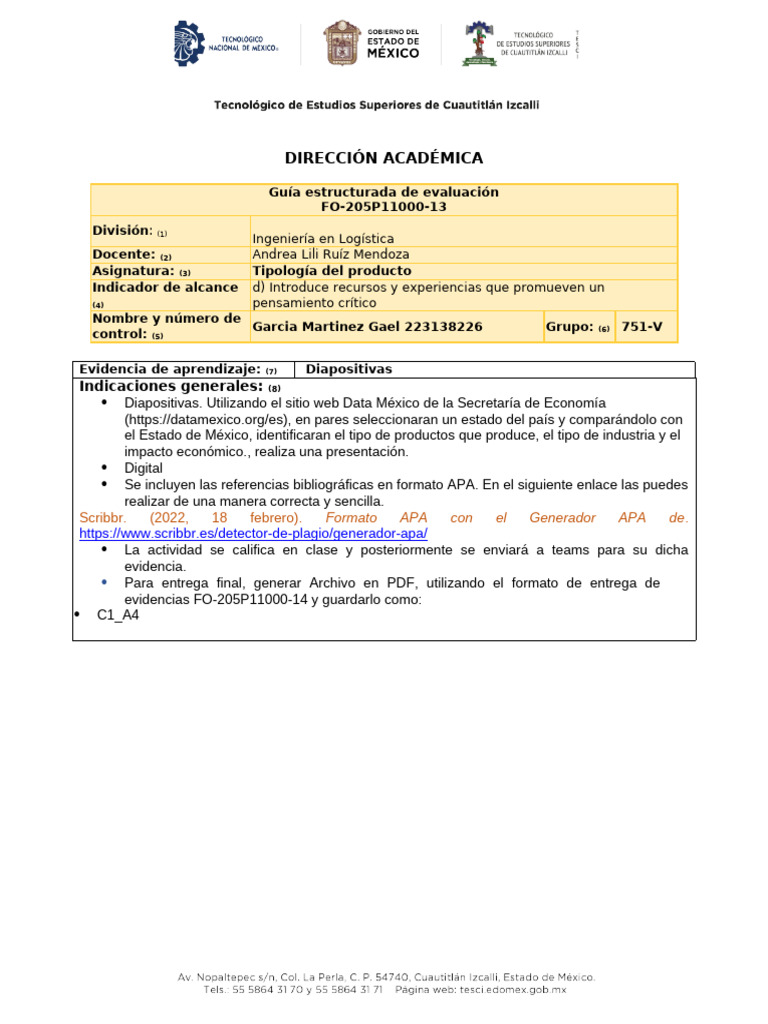 Guia Estructurada C1 - E4 | PDF