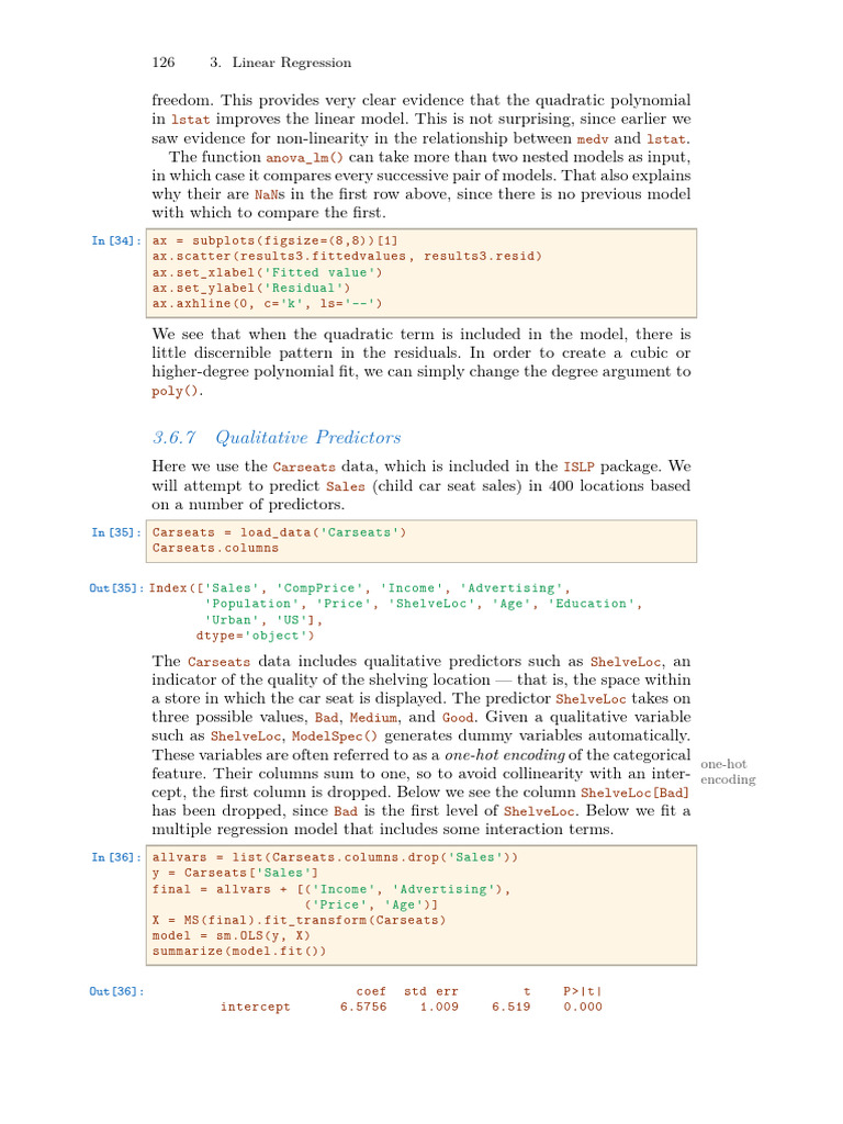 ISLP - Website 135 200 | PDF | Linear Regression | Regression Analysis