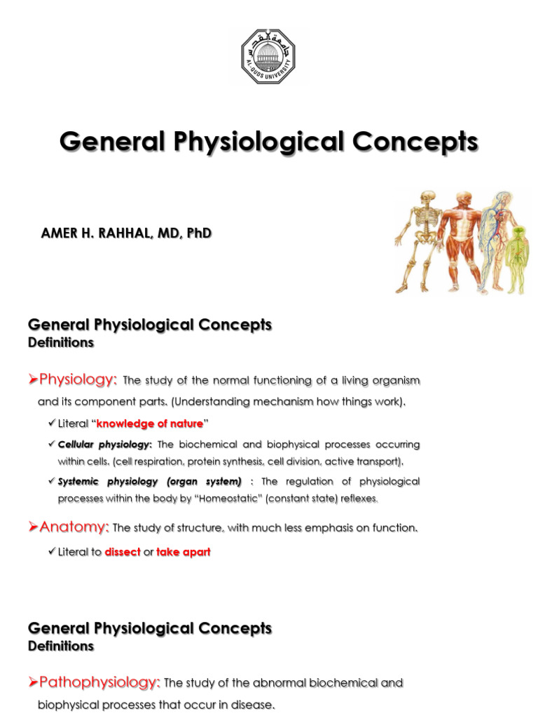 Lecture 1 General Physiology | PDF | Homeostasis | Human Body