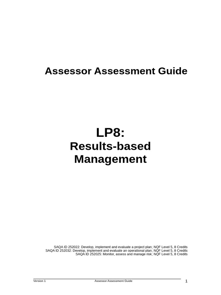 Assessor Assessment Guide Overview | PDF | Educational Assessment ...